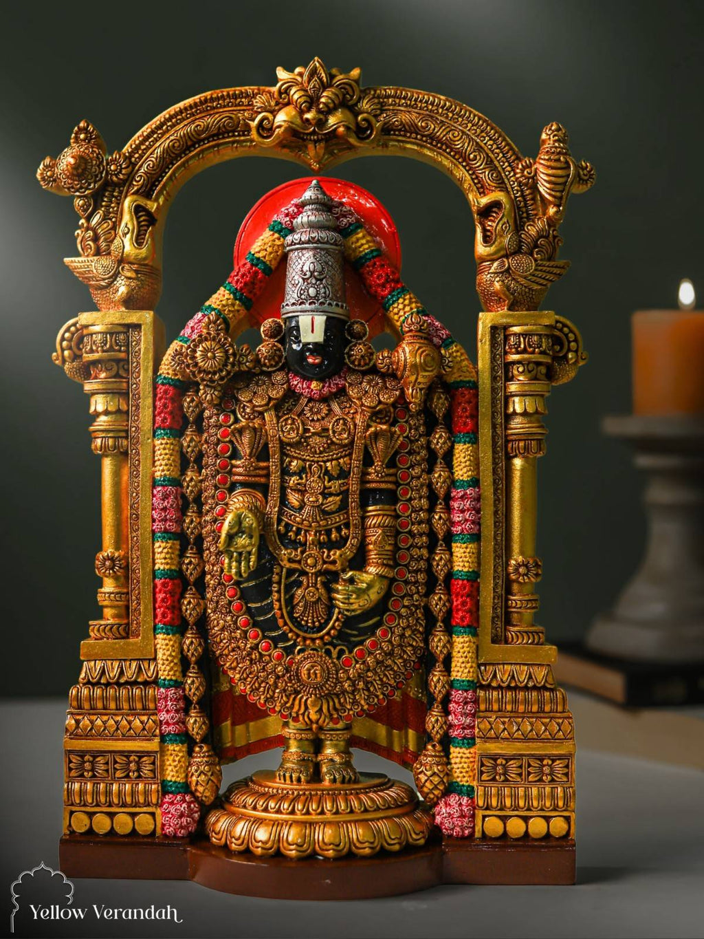 Sri Balaji Sculpture - Marble God Statue – Yellow Verandah