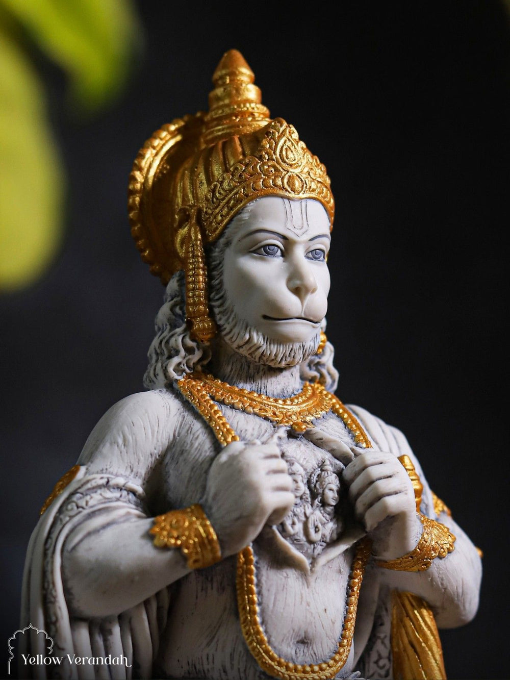 Hanuman Sculpture - Marble God Statue – Yellow Verandah
