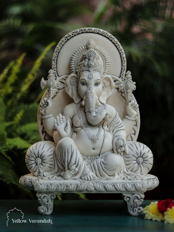 Marble Dust Sculpture - Ganesha – Yellow Verandah