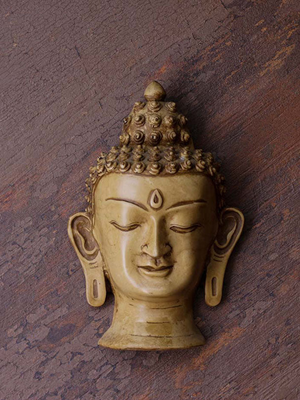 Nepal Buddha Mask - 7" – Yellow Verandah