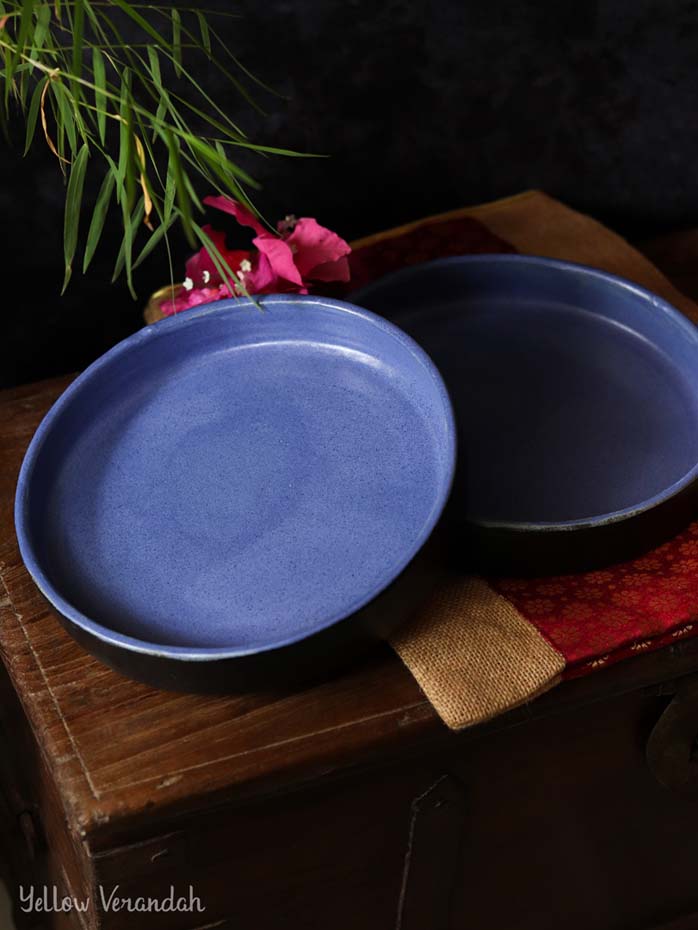 Stoneware Serving Quarter Plate – Yellow Verandah